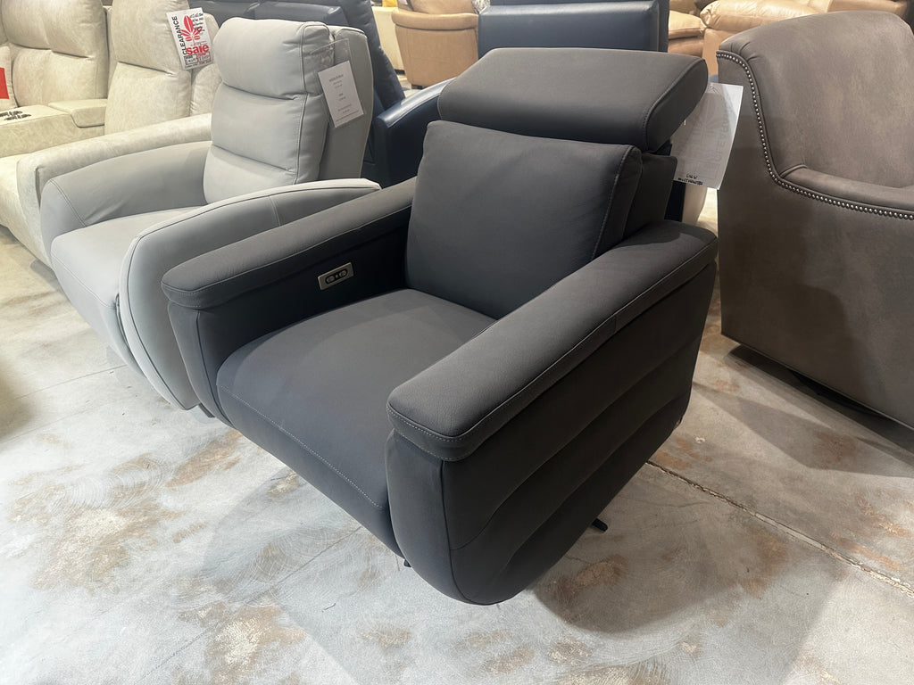 Elran - M0082 - Powered Recliner - In Stock – Leather and More in ...